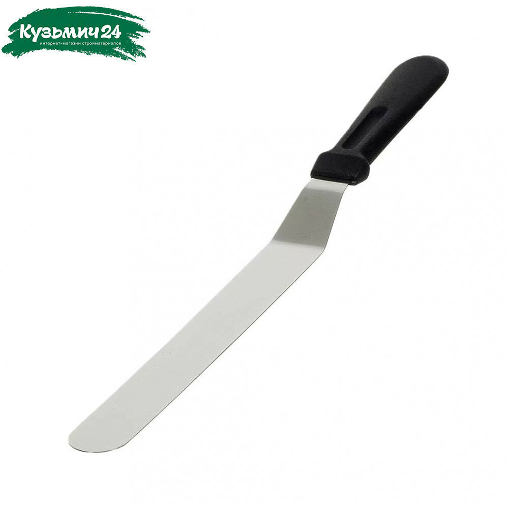 Лопатка кондитерская Y4-4940, металл, пластик, черная, 25.4 см