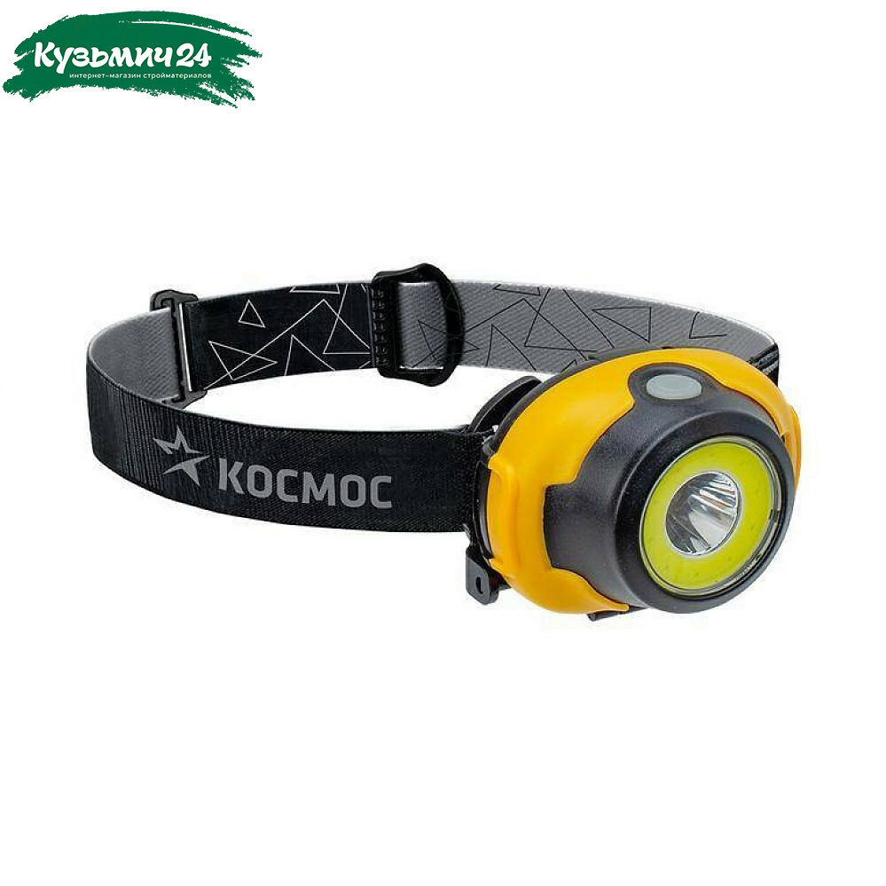Фонарь светодиодный налобный Космос KocH103COBLED на батарейках