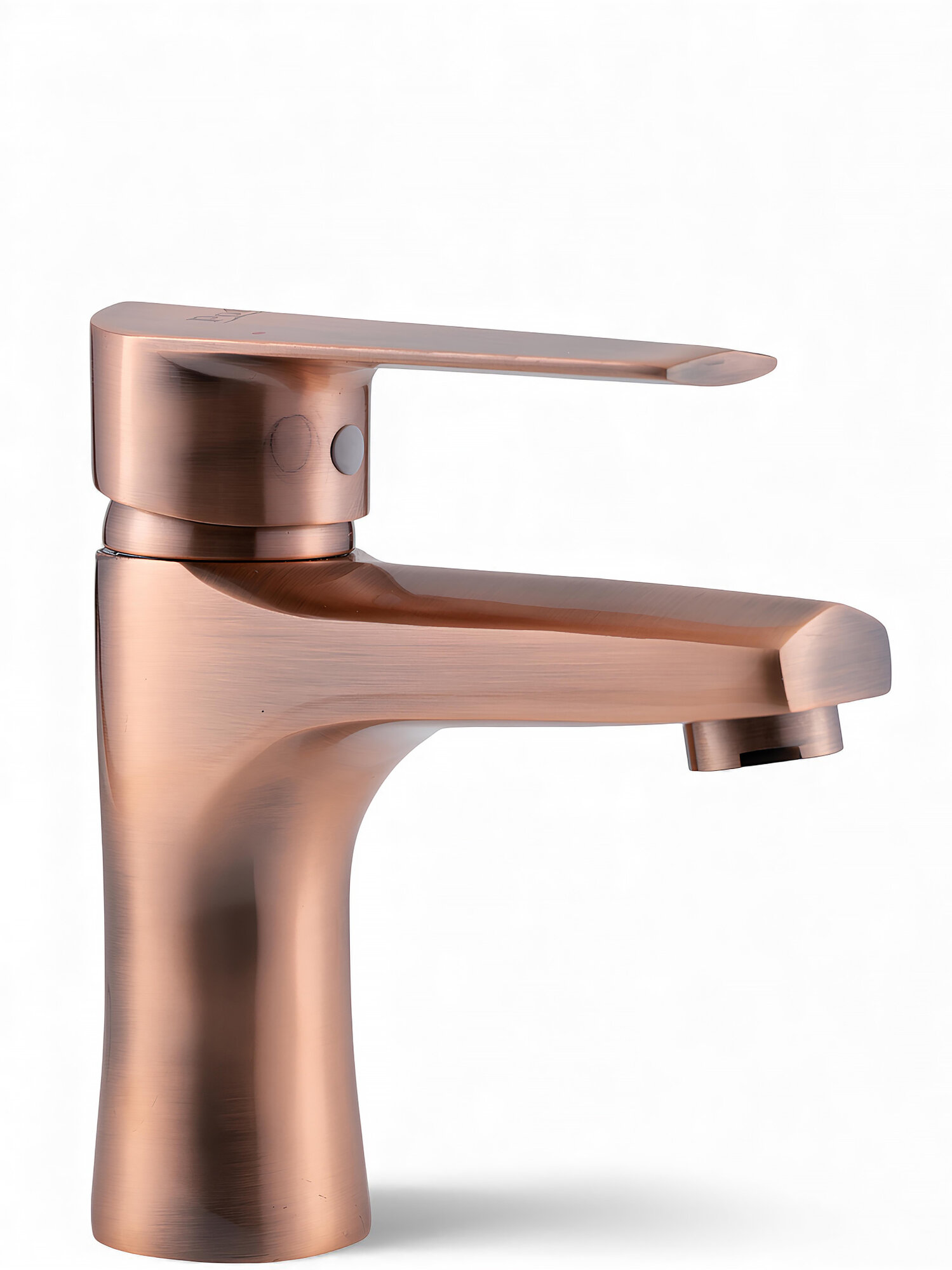 Смеситель для раковины с широким изливом, Potato, глянцевый медный