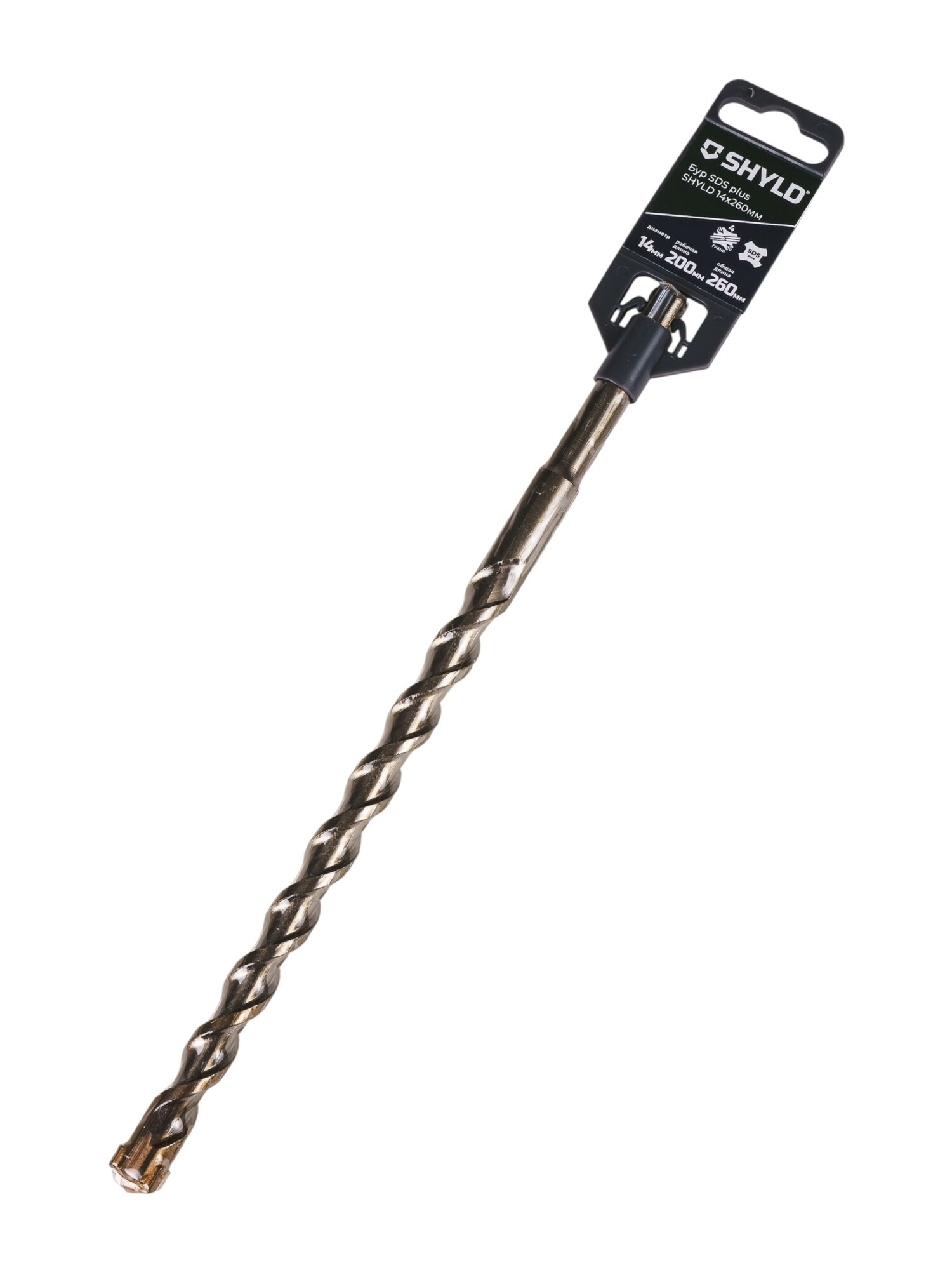 Бур SDS plus-X SHYLD, высоколегированная сталь, 14 мм x 26 см