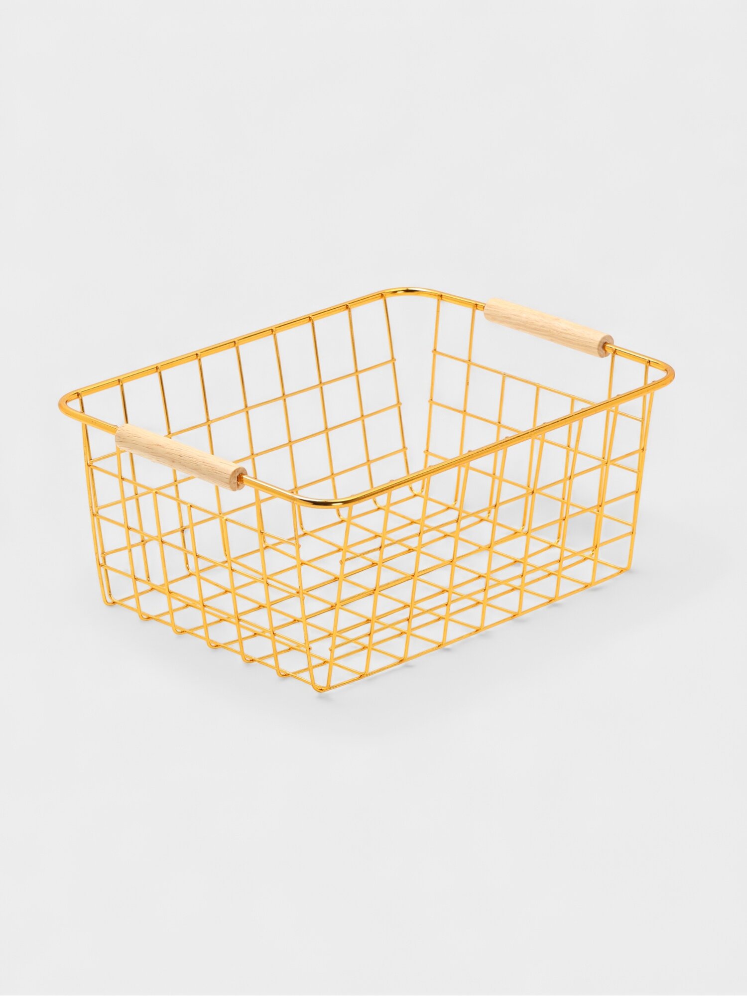 Корзина для хранения «Доляна. Голден», 29.5×22×12.5 см, золотистая