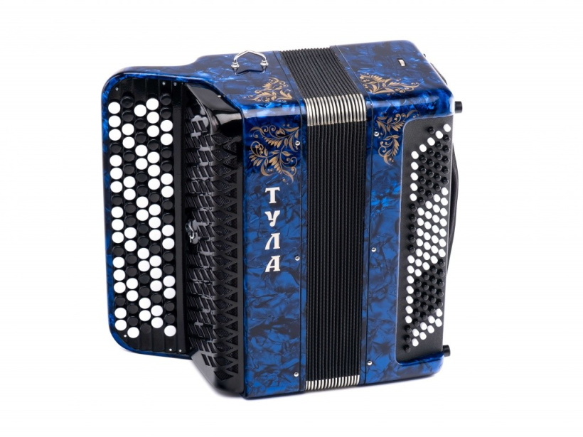 BN-37-LB Баян ученический "Тула-209", 92/55х100-II, голубой, Тульская Гармонь