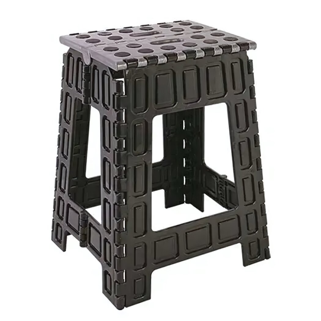 Табурет складной большой, пластиковый, цвет в ассортименте, устойчивая конструкция