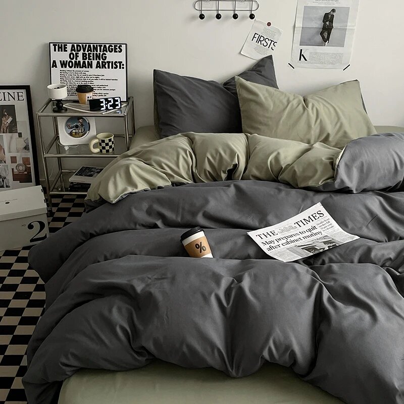 Комплект постельного белья 150x200 см, Matcha dark grey