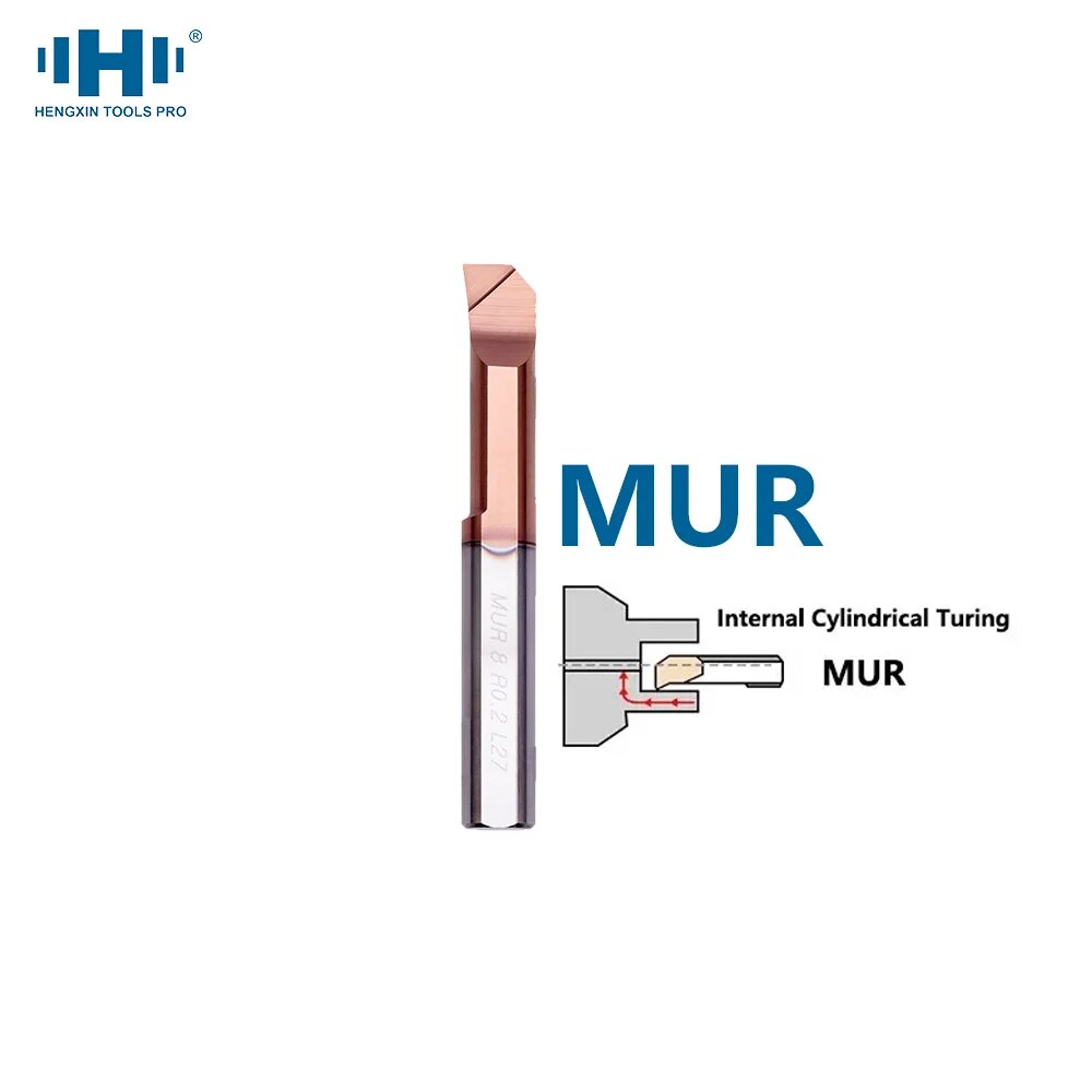 HENGXIN MUR Расточный резак из вольфрамовой стали 3 мм 4 мм 5 мм 6 мм 8 мм 1pc, MUR 5 R0.2 L22-5D
