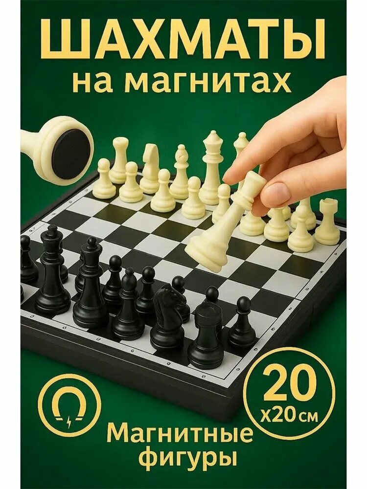 Шахматы магнитные дорожные 20х20 см