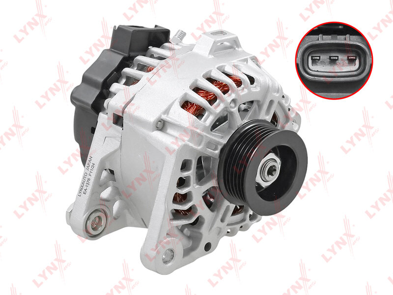 Генератор (120 A, 6PK) LYNXauto EA-1376. Для: HYUNDAI Creta I 2.0 16>,