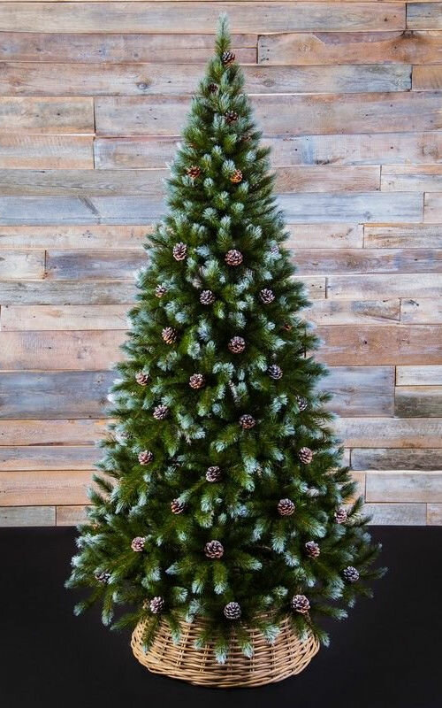 Искусственная елка Женева с шишками заснеженная 230 см, леска, Triumph Tree 73122