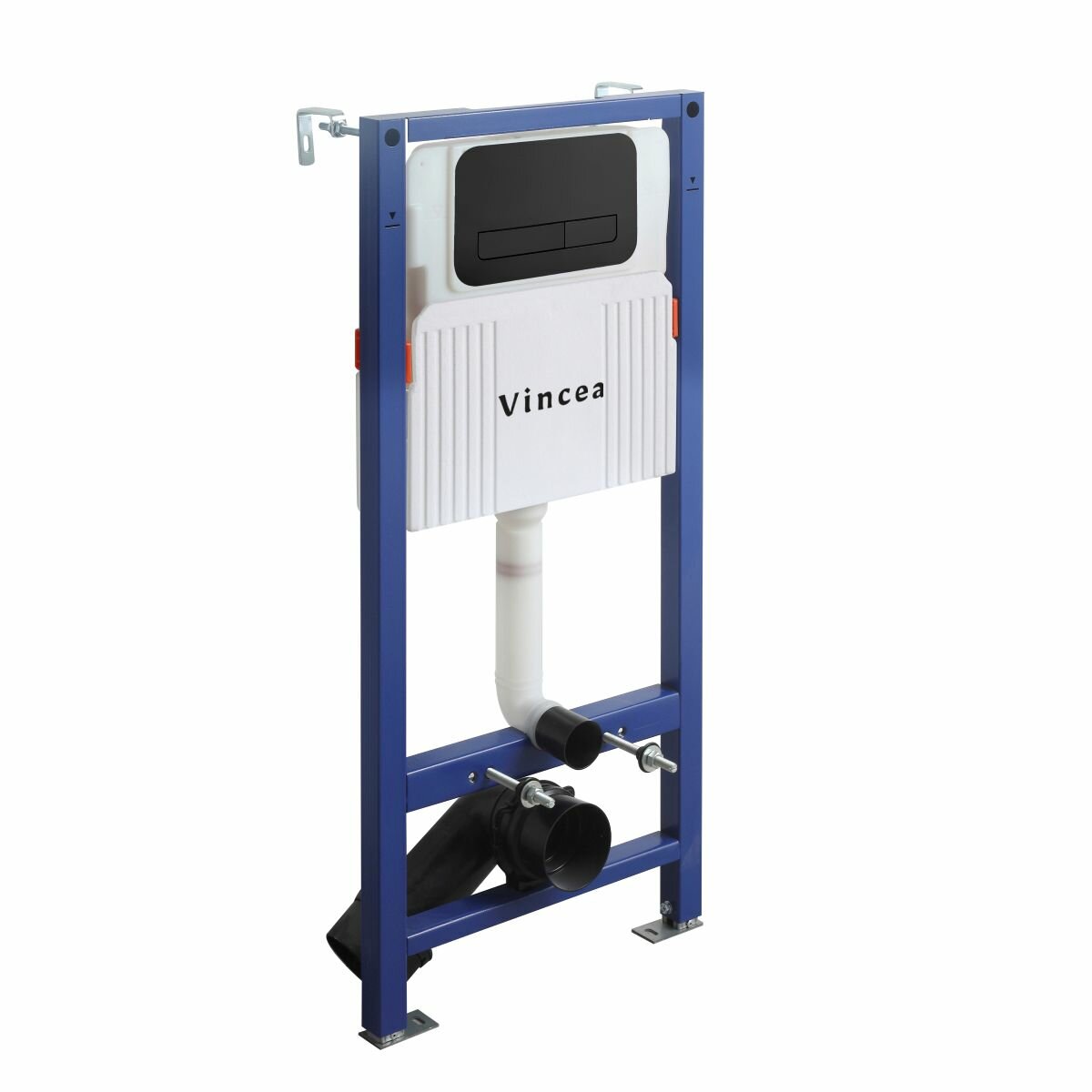 Инсталляция для подвесного унитаза с кнопкой матовый черный Vincea VIS-2508, VFP-201MB