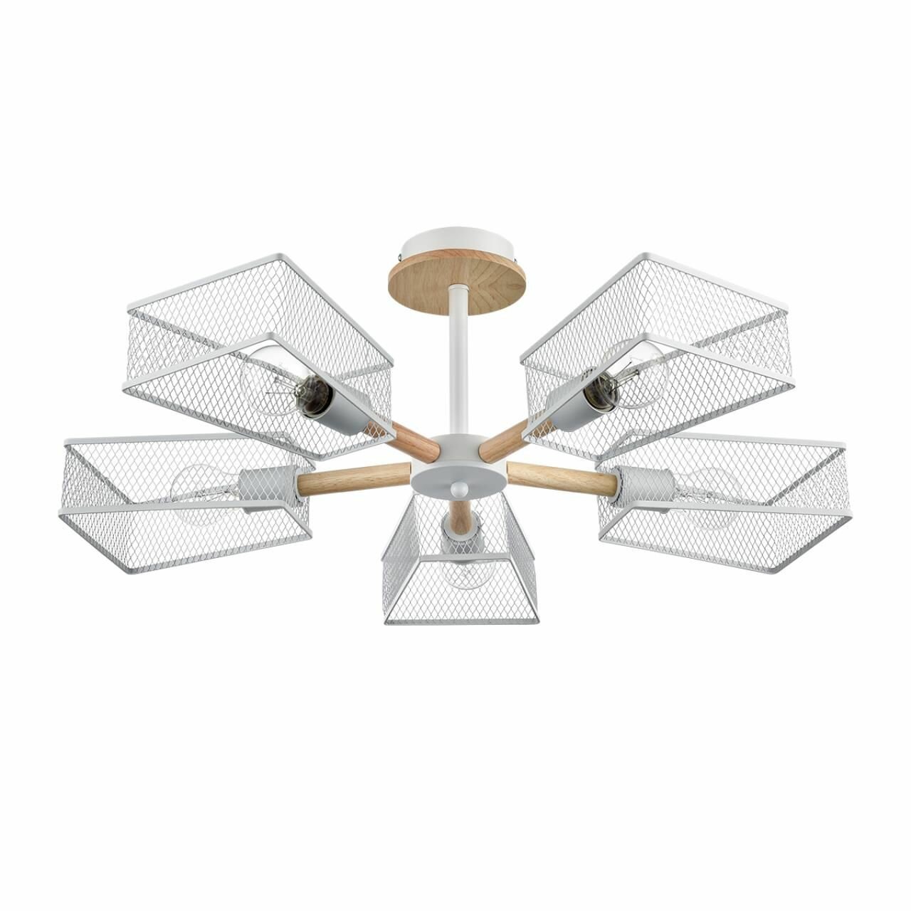 Люстра потолочная Lumion Irma D670xH230 мм E27 цвет белый дерево, арт. 8246/5C