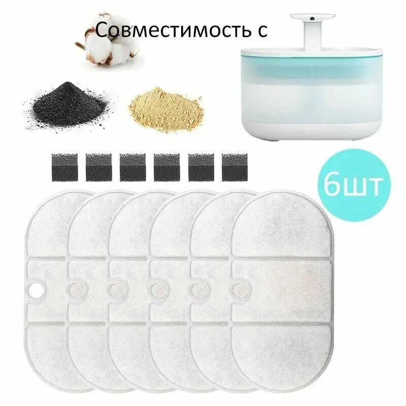 Фильтр для фонтана 6 шт