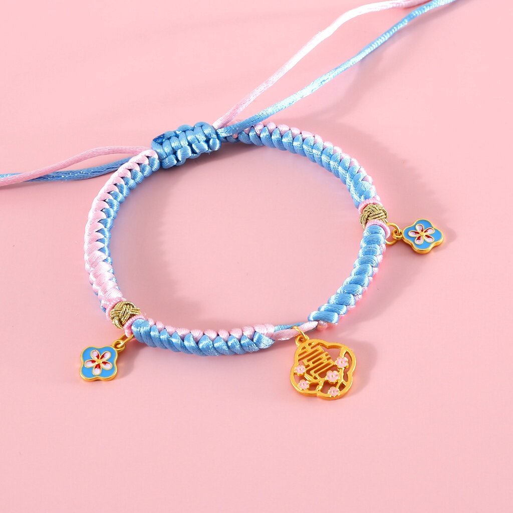 Adjustable red rope pet collar for cats dogs and rabbits celebrate chinese new year with longevity lock and wealth attracting pendant material stylef