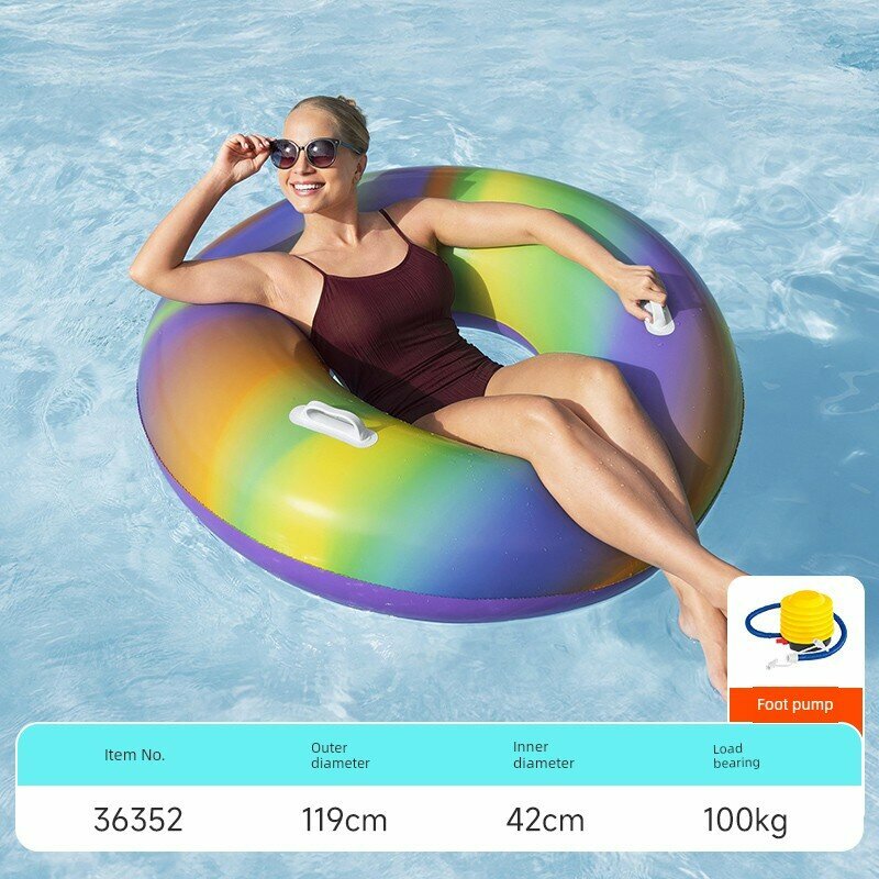 Надувной круг Bestway, утолщенный и увеличенный, популярный в соцсетях, спасательный круг для плавания, надувной круг