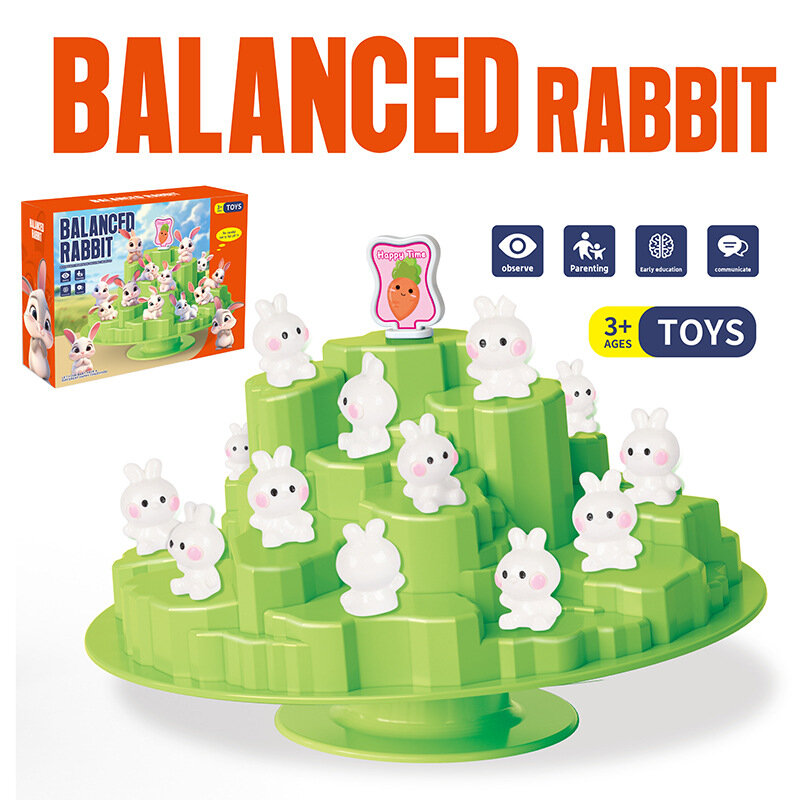 Игра на баланс, бурый медведь, белый медведь, корова, кролик, десерт, щенок, развивающая интерактивная детская