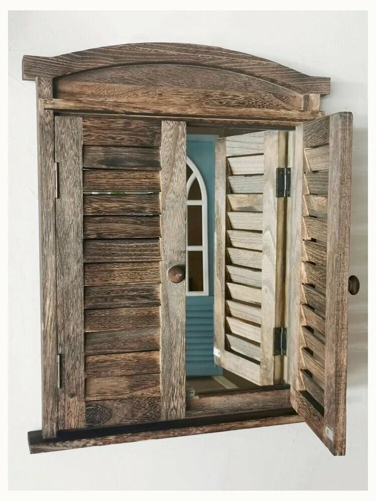 Зеркальное окно интерьерное, Настенный декор, 42x53см, 1 шт-zjj