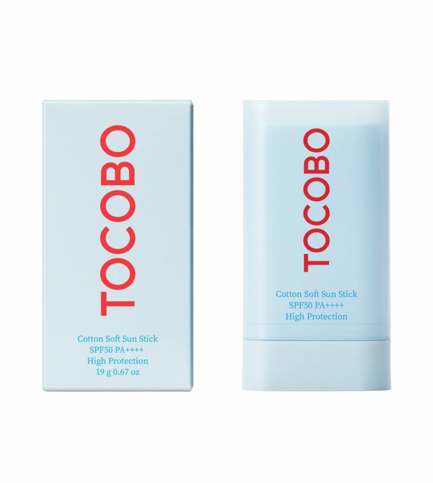 Стик для лица TOCOBO солнцезащитный с экстрактом хлопка SPF50+ 19 гр