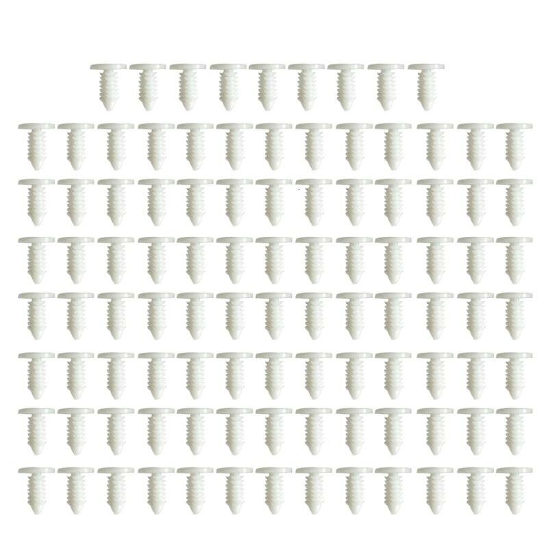 Черно-белые пластиковые заклепки, 100 шт./набор, Белый