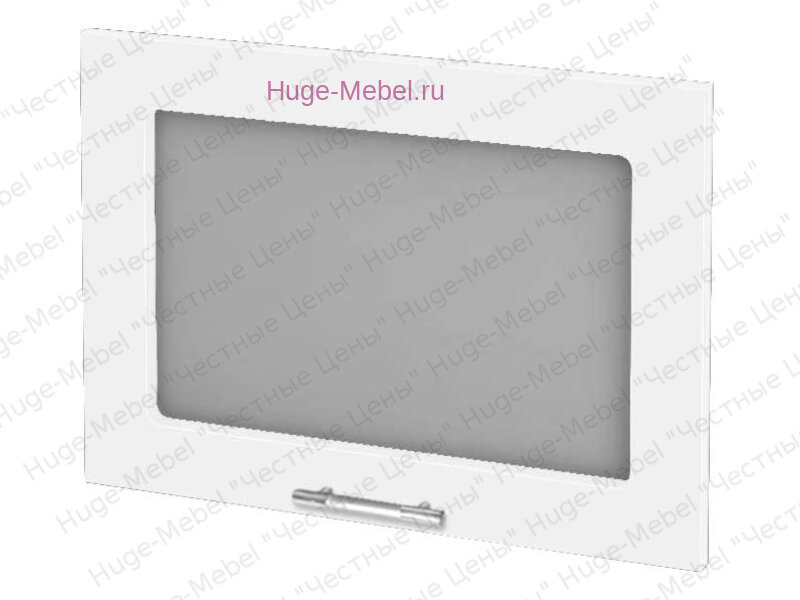 Кухонный фасад Ф-86 белый глянец (Ксения) Huge Mebel . Ширина 596 Высота 354. Кухонные фасады