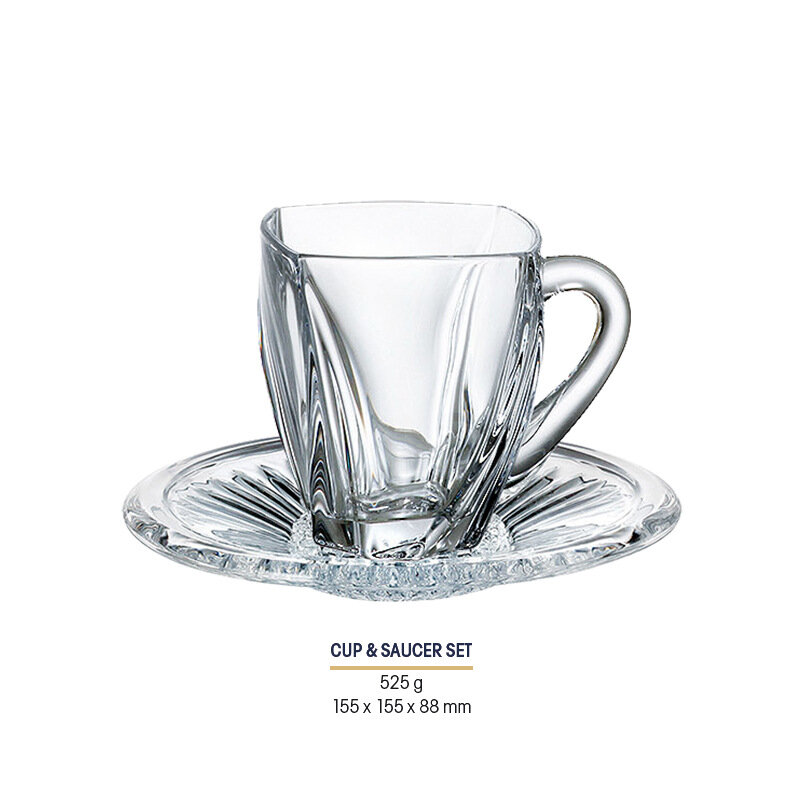 Чешский импортный кристаллит, бессвинцовая Хрустальная стеклянная кофейная чашка, блюдце, чайная чашка, горячий