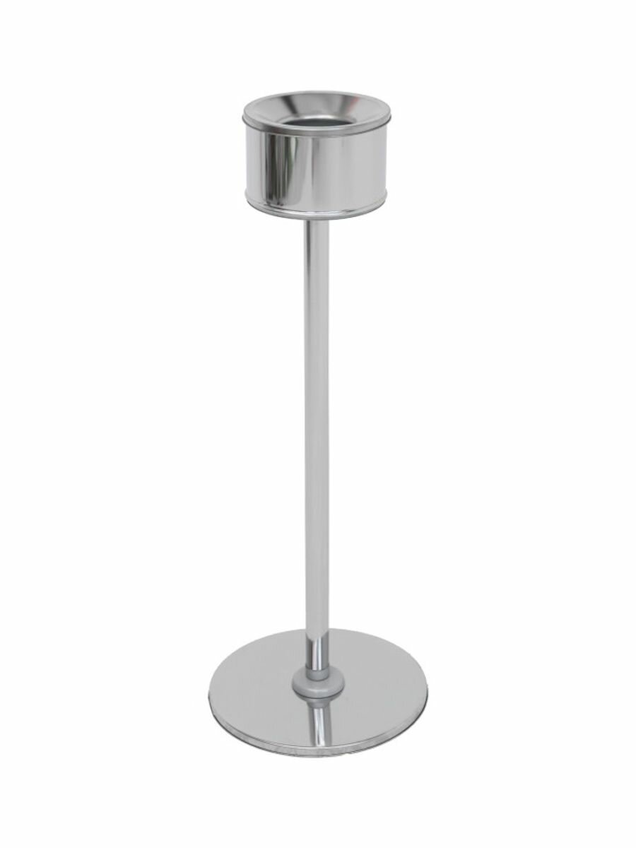 Урна-пепельница напольная уличная "ПН-150" из нержавеющей стали (хром)