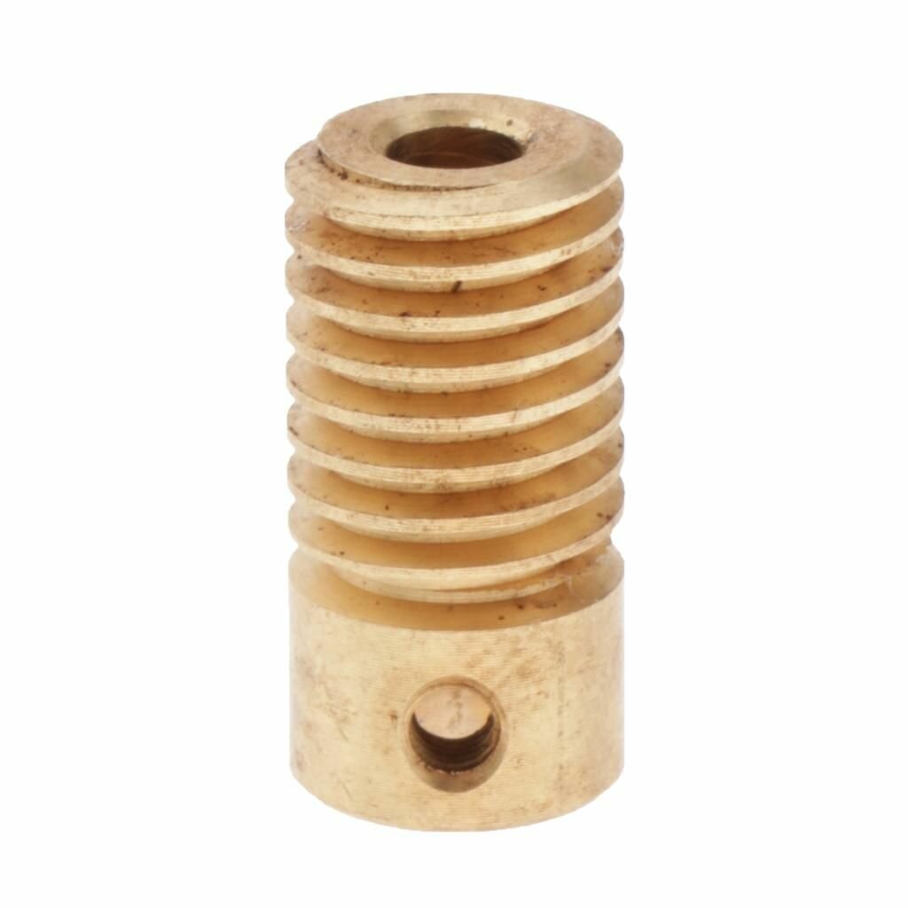 Латунная червячная шестерня и вал, модуль 0.5, 4 мм, 10 мм