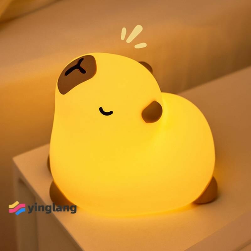USB-ночник силиконовый с сенсорным диммированием, включается касанием/постукиванием, для детской и спальни, атмосферный свет для сна, портативный беспроводной светильник отличный подарок
