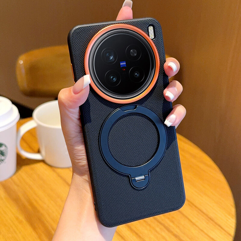 Чехол для Vivo X200 Pro / Виво Х200 Про Магнитный кронштейн антиударный чехол, матовая поверхность, металл, резина, ударопрочный, Vivo, Vivo X200 Pro, чехол-кардиомонитор, black, JS-JJCXZJ-Vivo X200 Pro