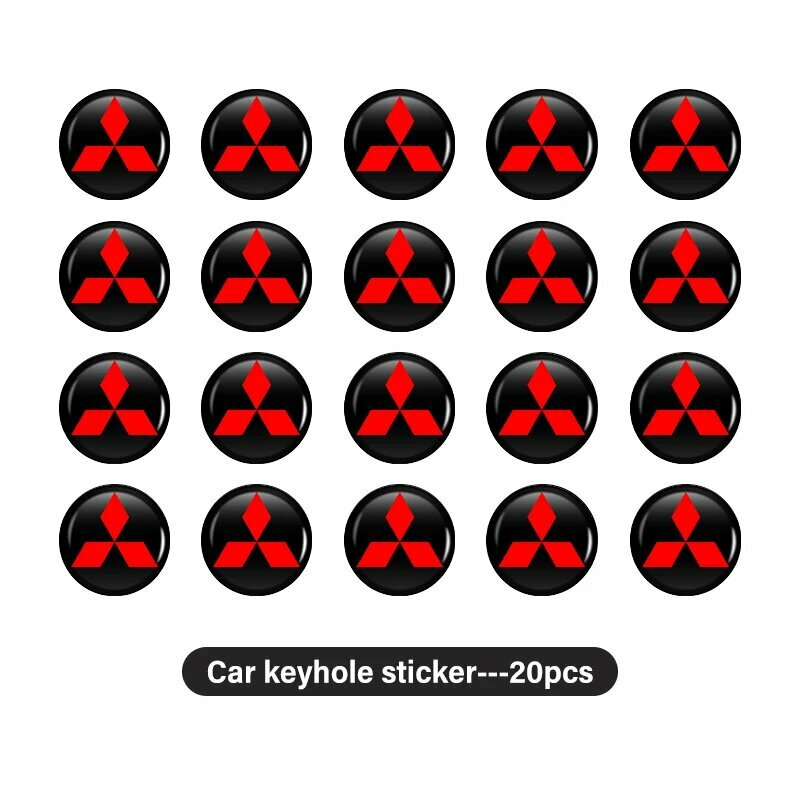 Для Mitsubishi 14 мм эмблема ключа автомобиля брелок с автоматическим управлением наклейка 20PCS