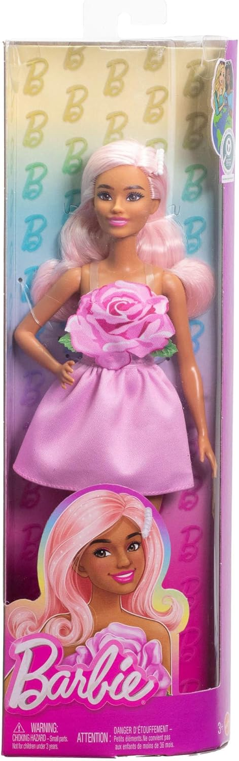 Кукла Mattel Barbie Fashionistas - Кукла #238 в розовом платье с цветком - Барби HYT94
