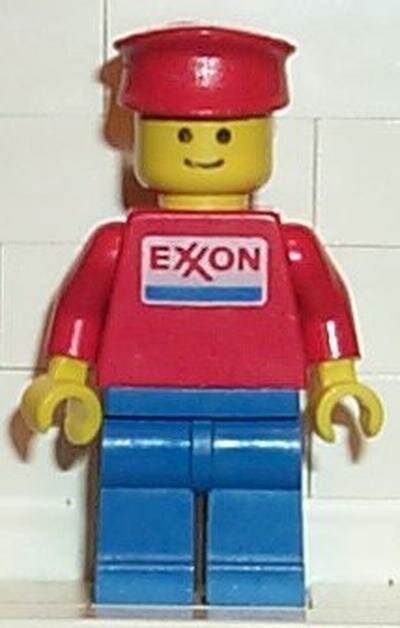 Минифигурка Lego exx002 Exxon - Blue Legs, Red Hat