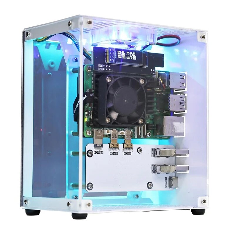 Корпус для Raspberry Pi 5 с RGB подсветкой