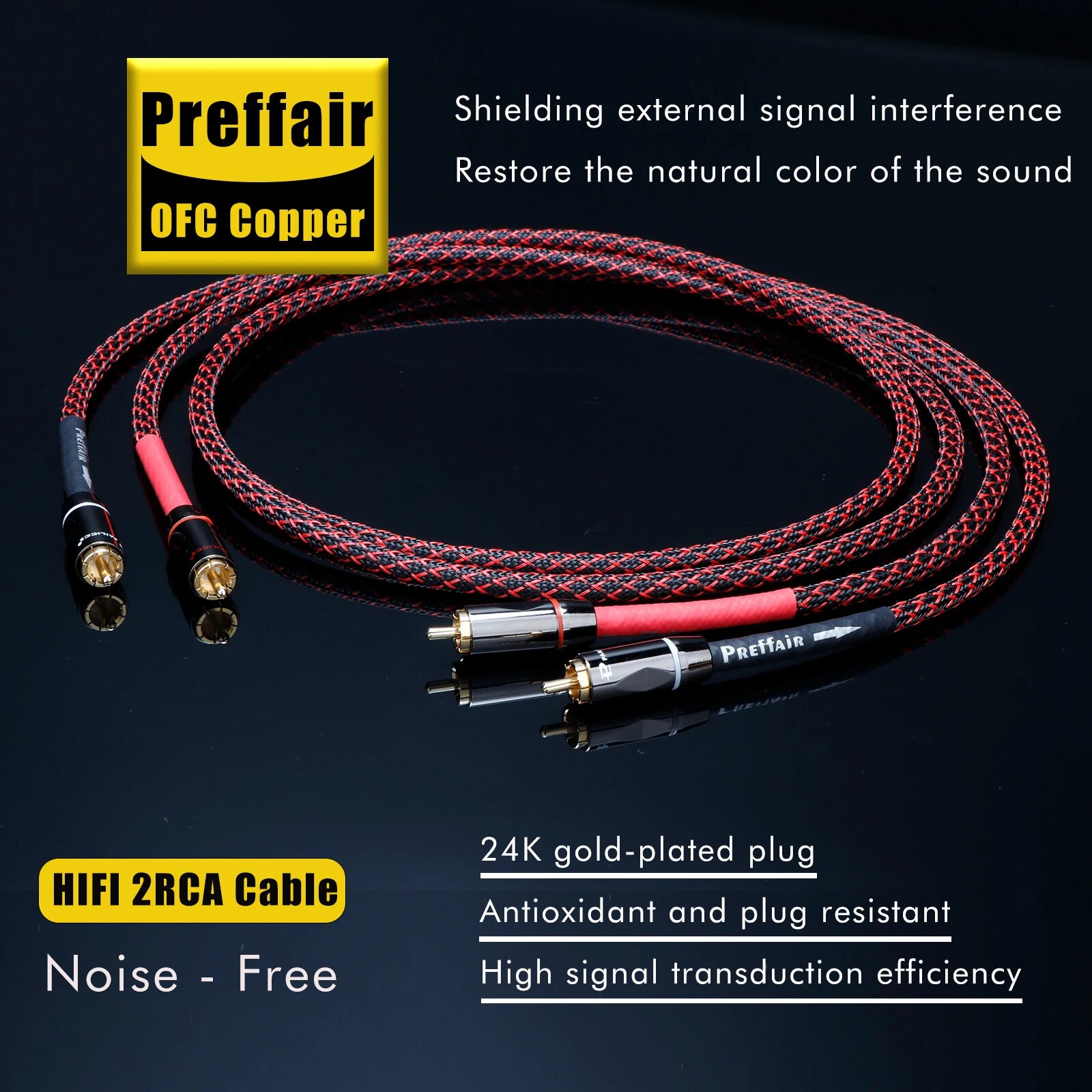 Preffair RCA кабель 0.5m, X401R1739, красный