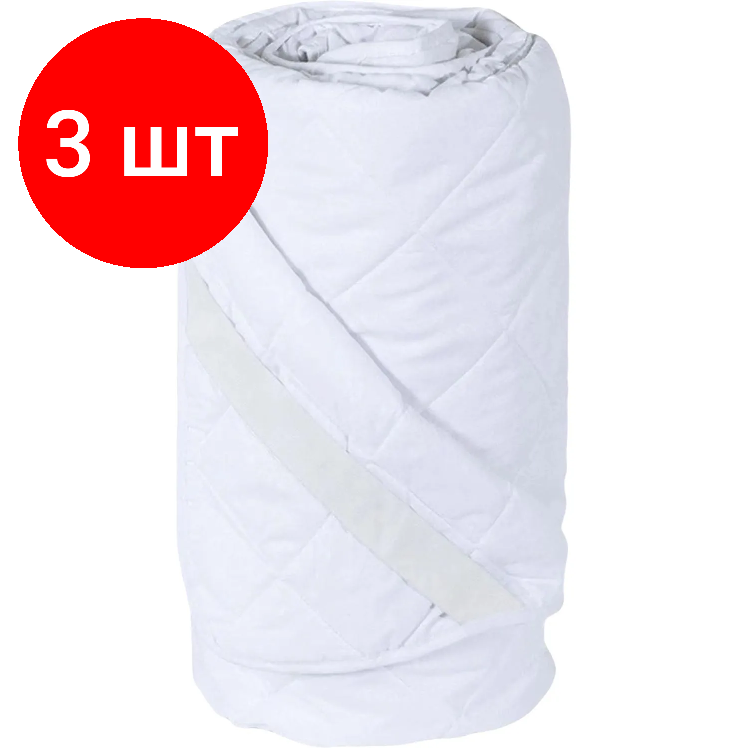 Комплект 3 штук, Наматрасник стеганый, с резинками по углам,90х200.100 г/кв м, МХМ-90