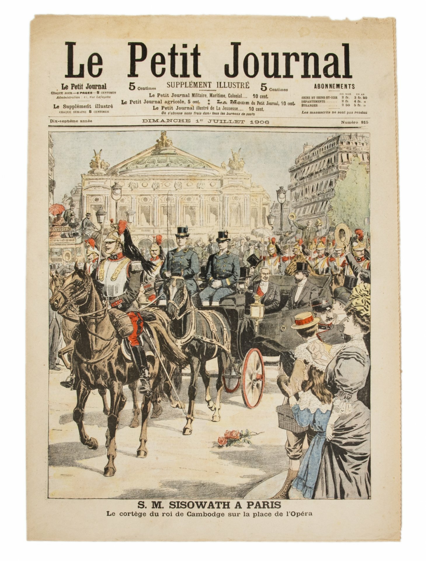 Газета "Le Petit Journal" выпуск № 815 от 01 июля 1906