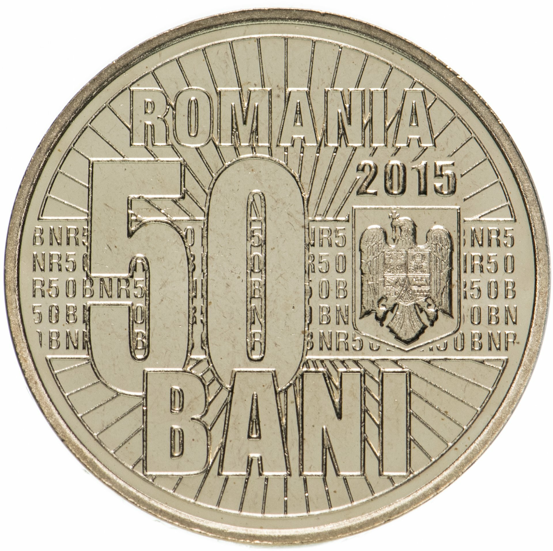 Румыния 50 банов бани 2015 "10 лет деноминации", в сохранности UNC