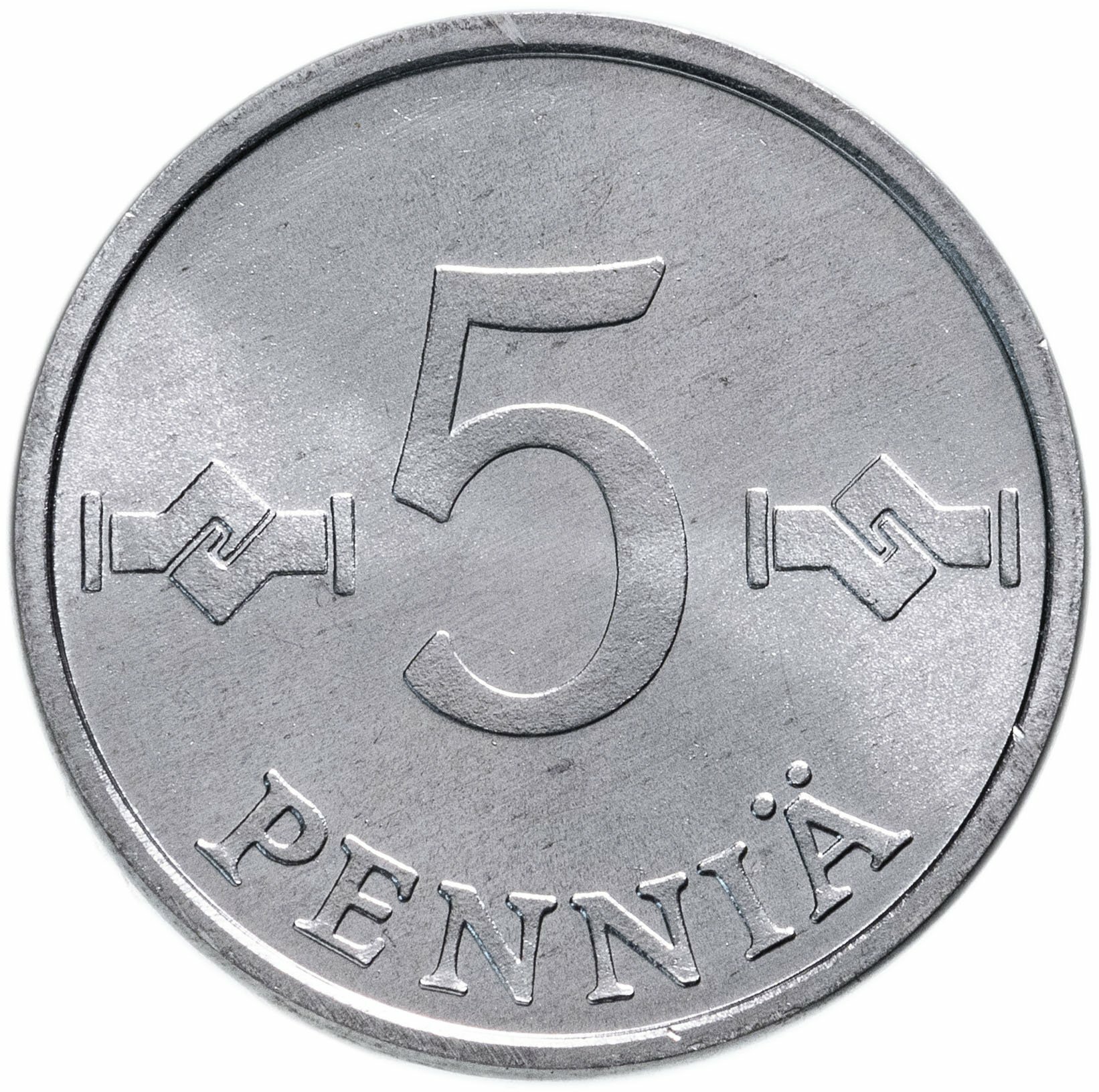 Финляндия 5 пенни pennia 1983, Алюминий, в сохранности UNC