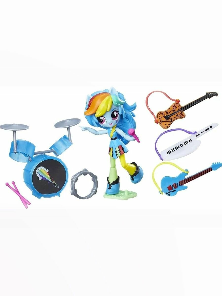 Набор Equestria Girls Rainbow Dash Rockin' Music Class с фигурками и музыкальными инструментами