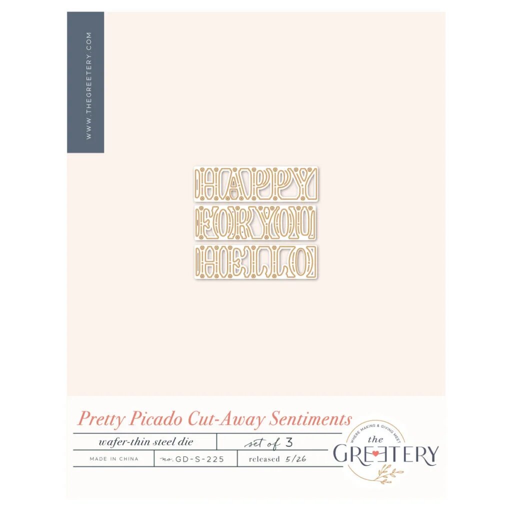Металлические штампы The Gretry Pretty Picado Sentiments, M8320
