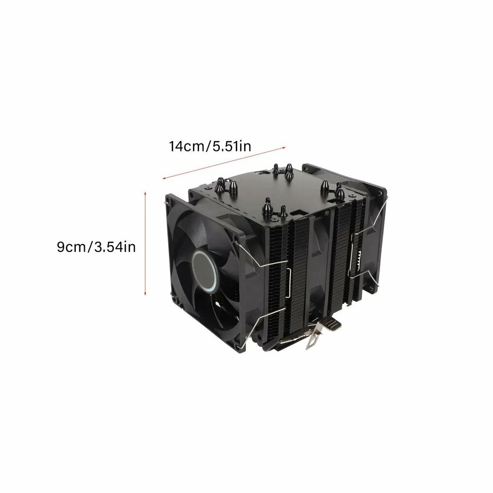 9CM CPU Cooler, двухбашенный, для Intel и AMD — фото 1
