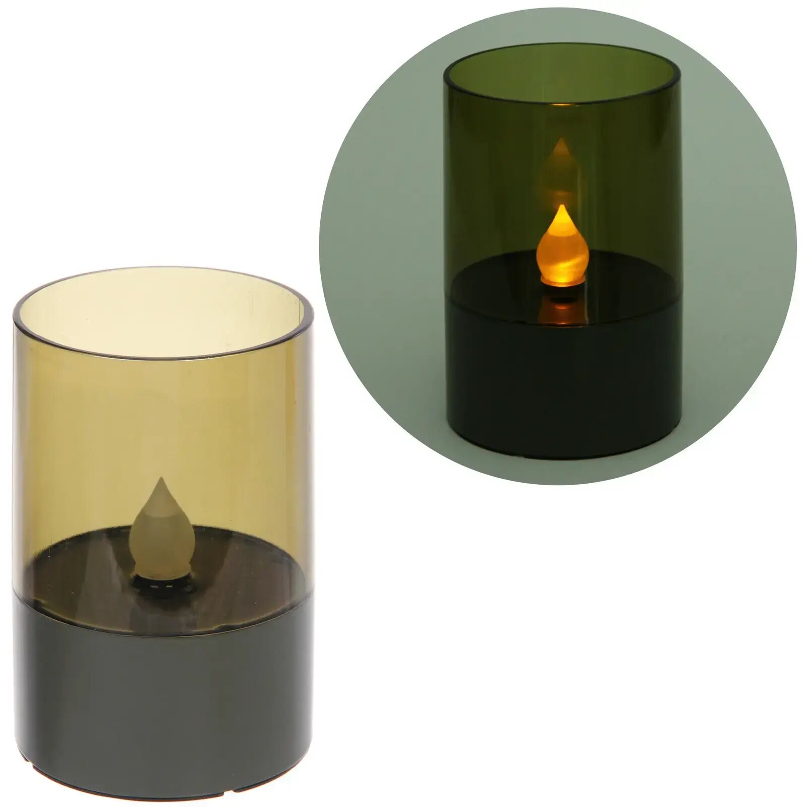 Фонарь садовый «Flame» на солнечной батарее, 7x11 см, металл/пластик, теплый свет