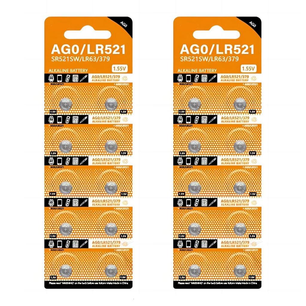 Батарейка LR521 AG0 8mAh 1.55V, 20 штук