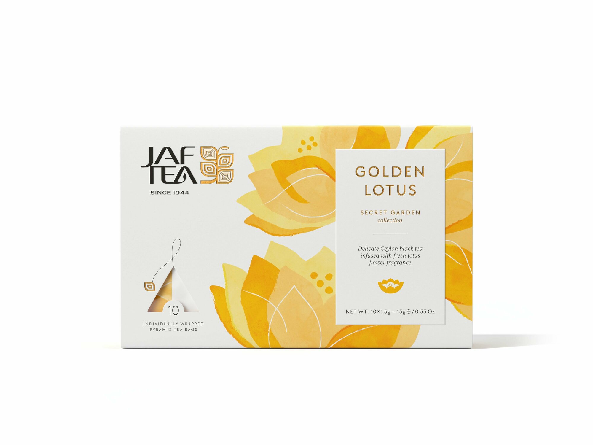 Secret Garden Golden Lotus 10 пирамидок, чёрный чай, аромат Лотоса