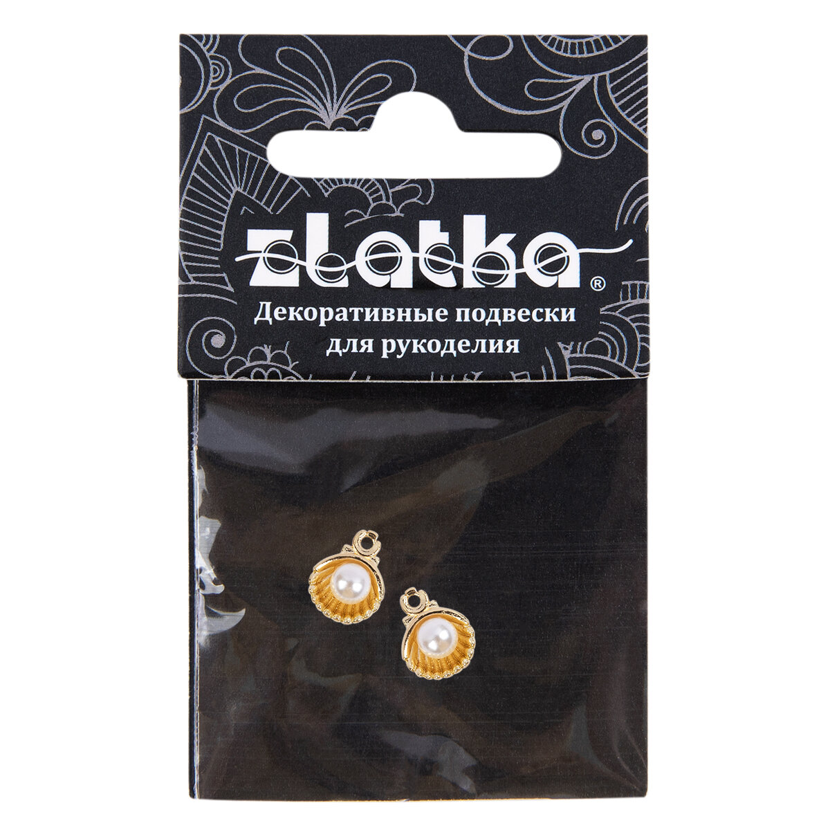 Zlatka Подвеска JCBH-05-IN00 ракушка 12 мм 2 шт №01 под золото для украшений и бижутерии