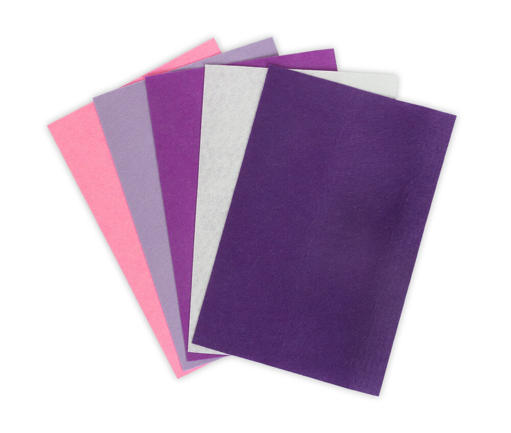 Цветной фетр для творчества "BLITZ" FKH10-20/30, 20х30 см 5 шт ассорти №3