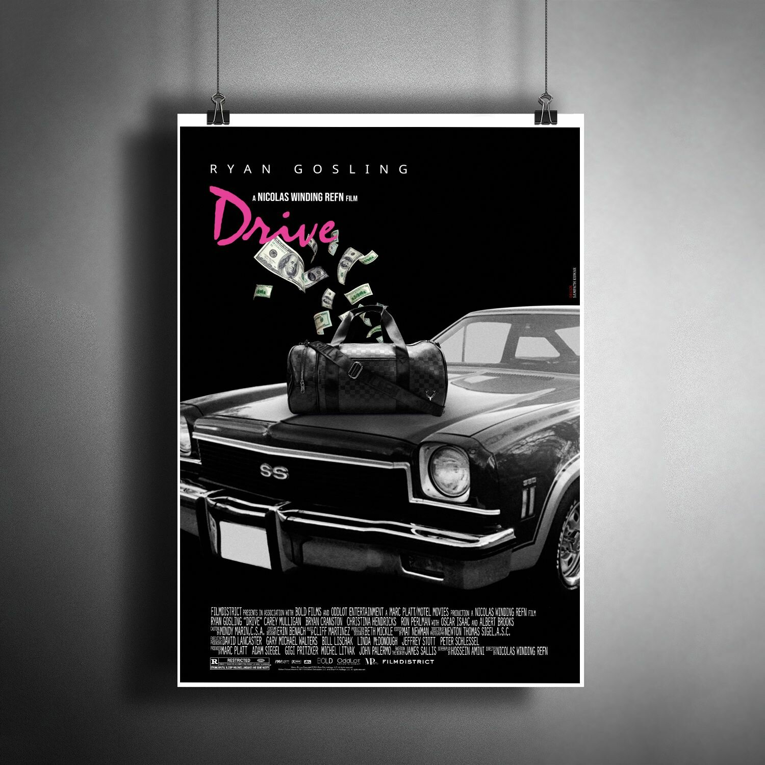 Постер плакат "Фильм: Драйв. Drive. Актёр Райан Гослинг" / Декор для дома, офиса, комнаты, квартиры, детской A3 (297 x 420 мм)