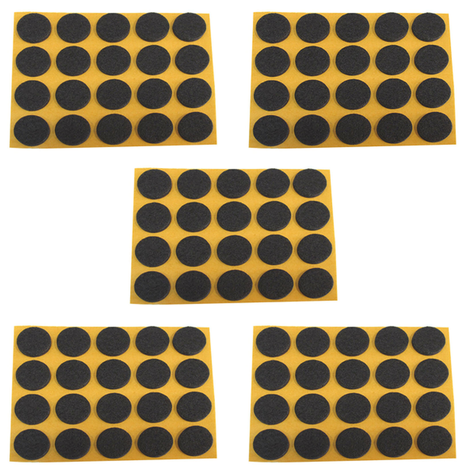 Подпятник фетровый d18 мм самоклеящийся темный (100 шт.)