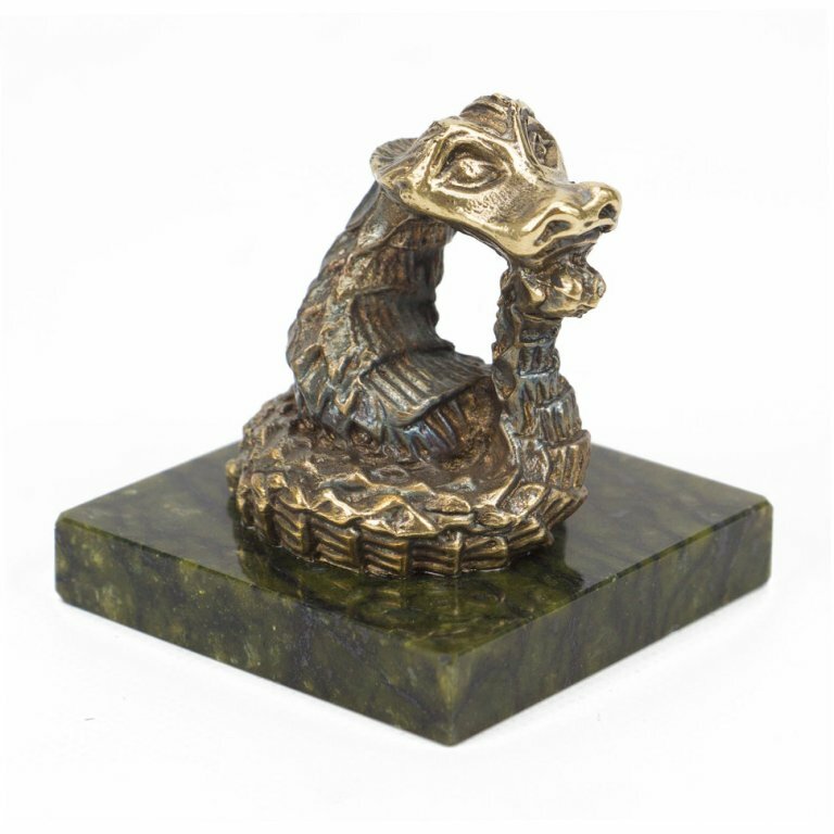 Бронзовая статуэтка Удав (Подарок на Год Змеи)