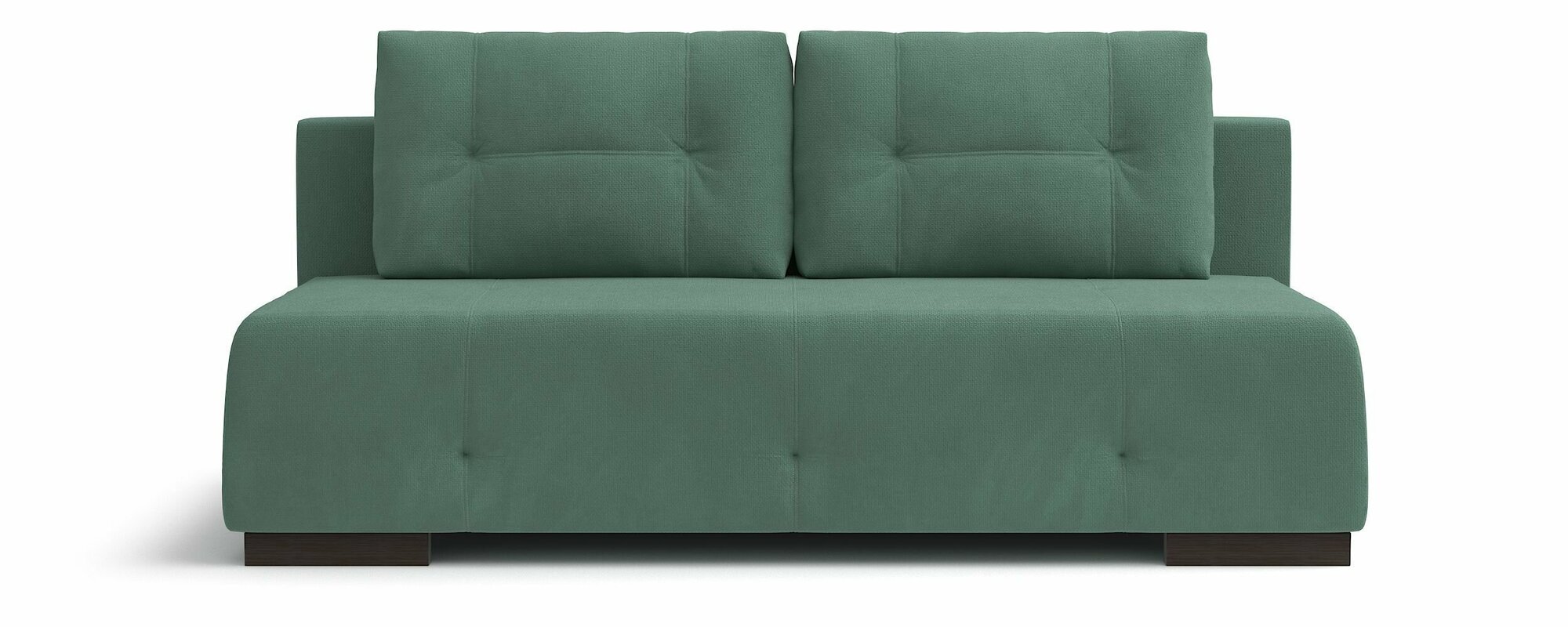 Диван-кровать раскладной PUSHE Арти 2, велюр, зеленый Priority 695