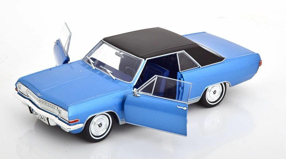 OPEL Diplomat A V8 Coupe 1965 Metallic Blue/Black, масштабная модель коллекционная