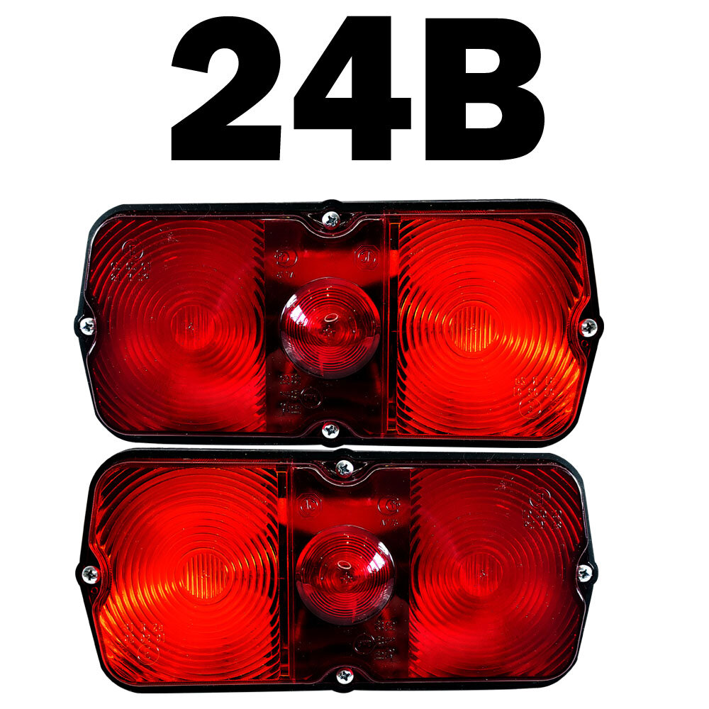 Фонари задние с лампами. Комплект из 2 шт. 24 вольта. Урал, Камаз, Краз. 45.73-01-УБ-П(24)